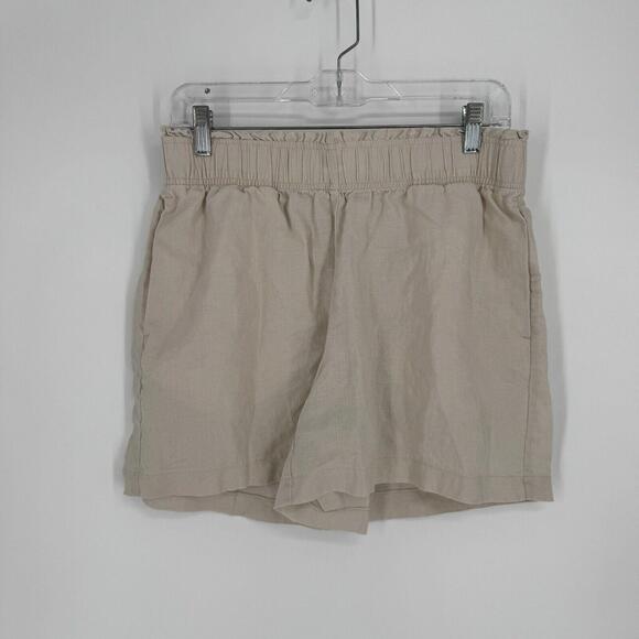 Quince | Shorts | Quince Shorts Womens Medium M Beige Linen High Rise ...